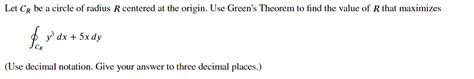 Solved Let CR Be A Circle Of Radius R Centered At The Chegg