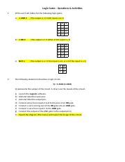 Logic Gates Truth Tables Circuits Activities Course Hero