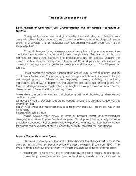 7 The Sexual Aspect Of The Self The Sexual Aspect Of The Self