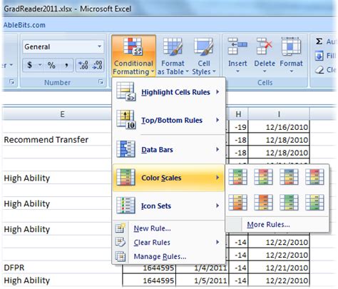 Format Excel Cells Based On Their Values Icon Sets Color Scale Data Bars
