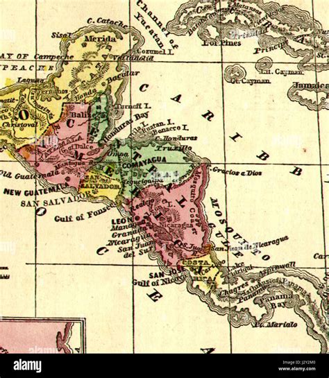 This 1860 Map Of Central America Shows The Political Boundaries
