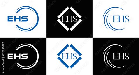 Ehs Logo E H S Design Ehs Letter Ehs E H S Letter Logo Set Design