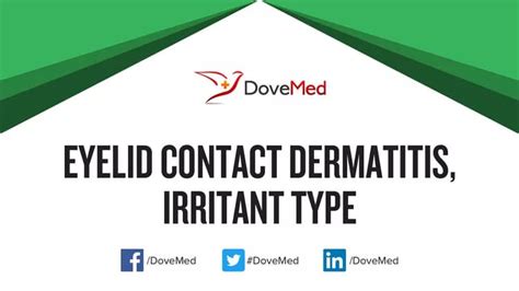 Eyelid Contact Dermatitis Irritant Type Dovemed