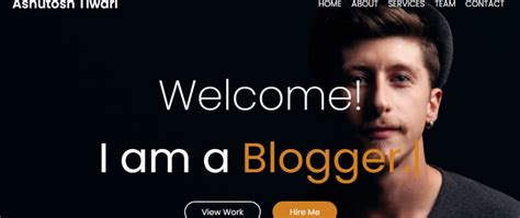 Responsive Personal Portfolio Design Using Html Css And Javascript Dev Community