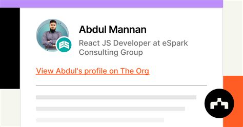 abdul mannan react js developer at espark consulting group the org