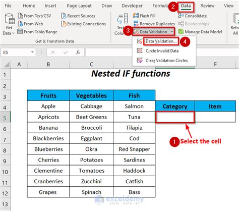 How To Use If Statement In Data Validation Formula In Excel 6 Ways
