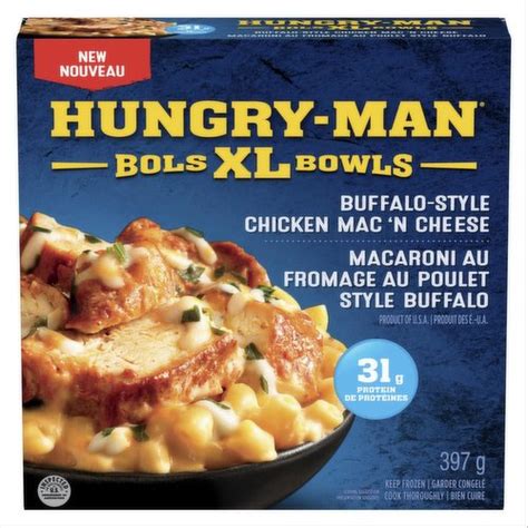 Hungry Man Xl Bowls Buffalo Style Chicken Mac N Cheese