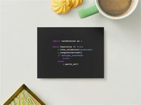 Tech Themed All Occasion Celebration Card For Coders Programmers And Engineers Etsy