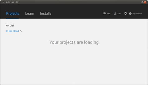 unity issue tracker unity hub s in the cloud section has permanent your projects are loading