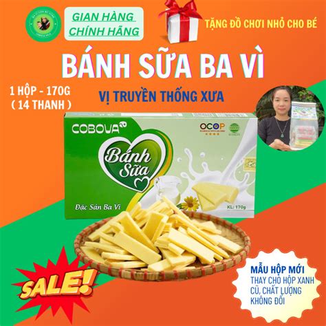 Hộp Bánh Sữa Ba Vì Truyền Thống Ít Đường Nguyên Chất Con Bò Vàng Cobova