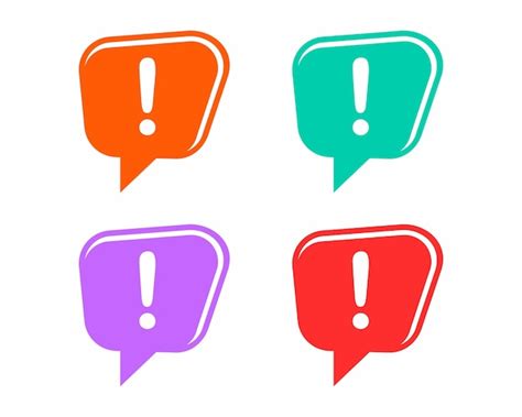 위험한 평가 또는 긴급 온라인 메시지의 주의 아이콘 개념 같은 연설 거품 플랫 만화 웹 스타일 현대 Sms 로고 타입 그래픽 단순한 디자인 Infographic 요소 절연