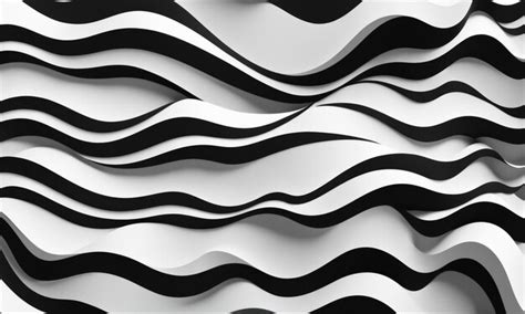 Black And White Abstract Waves Texture Background Premium Ai Generated Image