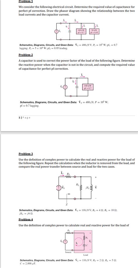Solved Problem We Consider The Following Electrical Circuit Chegg Com