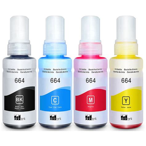 Epson T664 Ecotank Compatible Ink Refill Set Ink Hub