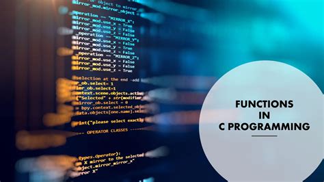 Functions In C Programming Types Use Case Pdf
