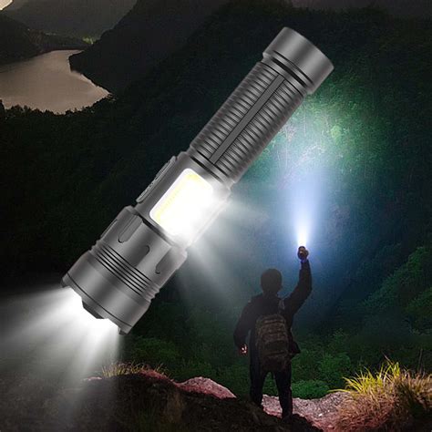 1200 Lumens Led Flashlight Powerful Rechargeable Torch 30w Bright