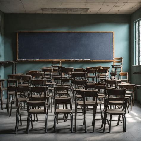 Premium Ai Image Schools Full Of Chairs Generative Ai