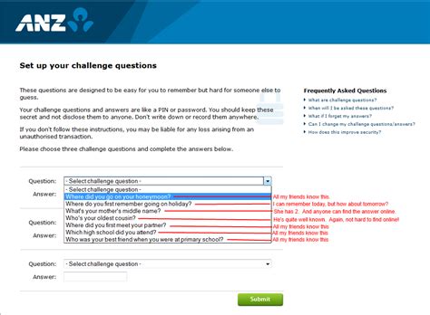 The Farce Of Security Challenge Questions Yes Anz Im Talking About