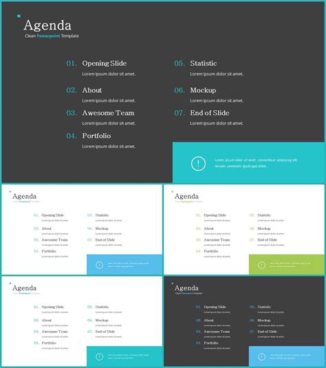 목차 템플릿 Ppt And 파란색 깔끔한 Ppt 템플릿 Poipl