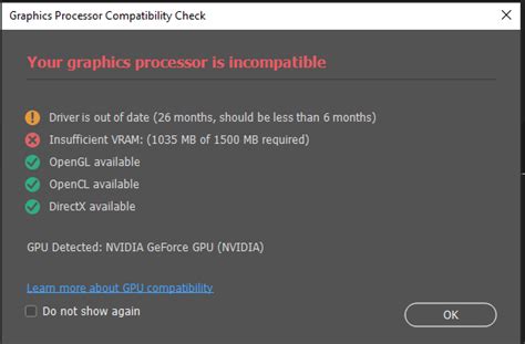 Graphics Processor Issuei Have A Microsoft Surface Laptop Photoshop Was Running Fine Until
