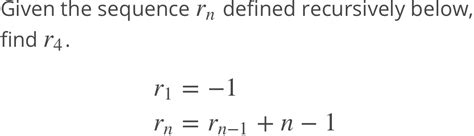 Answered Given The Sequence R Defined Bartleby