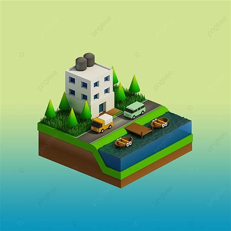 Isometric City Building Png And Psd