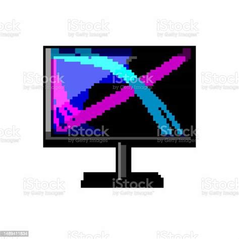 사무실 모니터 Pc 게임 픽셀 아트 벡터 일러스트레이션 0명에 대한 스톡 벡터 아트 및 기타 이미지 0명 공란 광대한 Istock