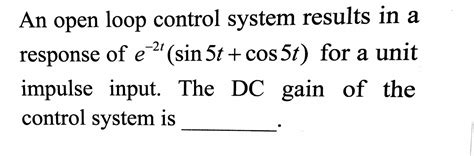 Control System Challenge Problem Solution DC Gain