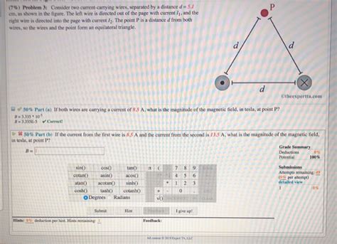 Solved 79 Problem 3 Consider Two Current Carrying Wires