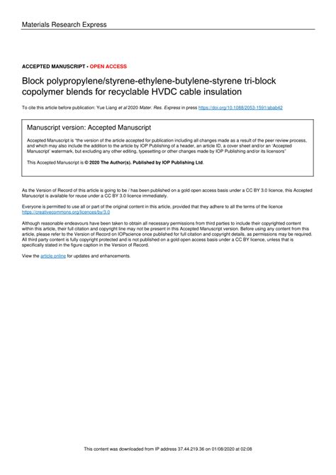 Pdf Block Polypropylene Styrene Ethylene Butylene Styrene Tri Block Copolymer Blends For