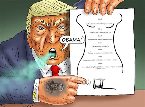 Blame Obama Jeffrey Epsteins 50th Birthday Book Donald Trumps