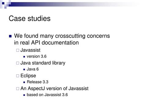 Ppt Tool Support For Crosscutting Concerns Of Api Documentation