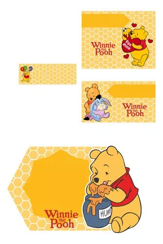 Kit Etiqueta Escolares Adhesivas Personalizado Winnie Pooh Cuotas