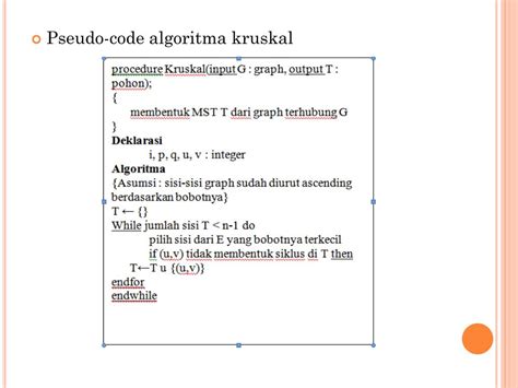 Ppt Algoritma Greedy Minimum Spanning Tree Powerpoint Presentation