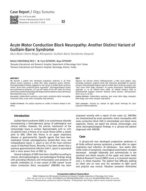 Pdf Acute Motor Conduction Block Neuropathy Another Distinct Variant