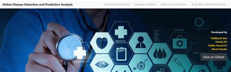 Github Iamsiddharthdas Online Disease Detection And Prediction Analysis A Web App For Heart