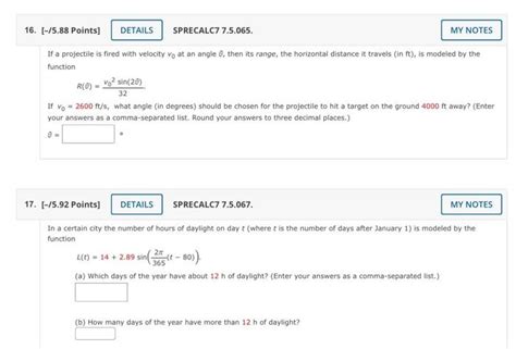 solved if a projectile is fired with velocity v0 at an angle