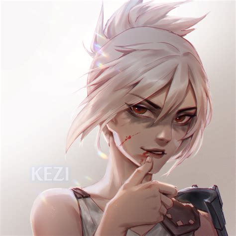 Riven League Of Legends Drawn By Kezi Danbooru