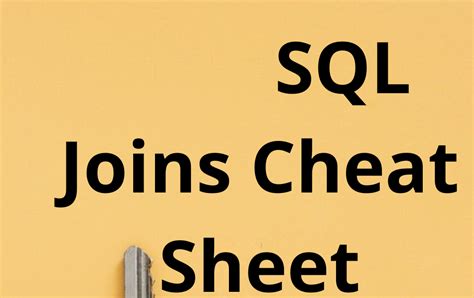 Sql Joins Cheat Sheet Solutions Carlitosways