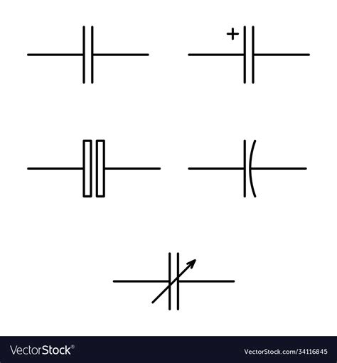 Circuit Diagram Capacitor Symbol Capacitor Symbols Electronics