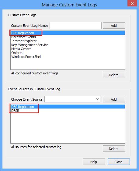 Managing Custom Event Logs