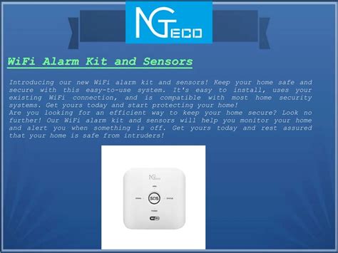 ppt wifi alarm kit and sensors powerpoint presentation free download