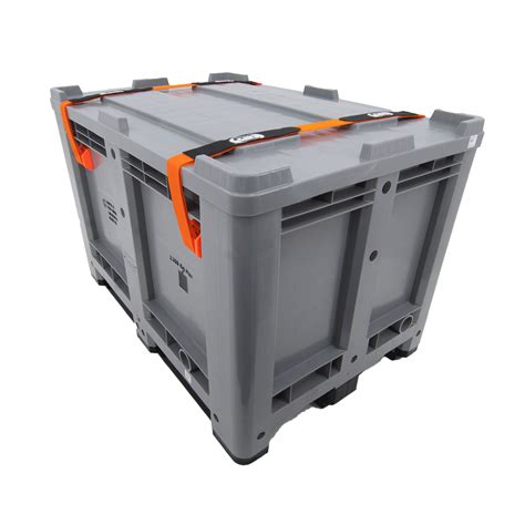 Rigid Plastic Un Pallet Box And Sealed Lid 1200x1000mm Exporta Global