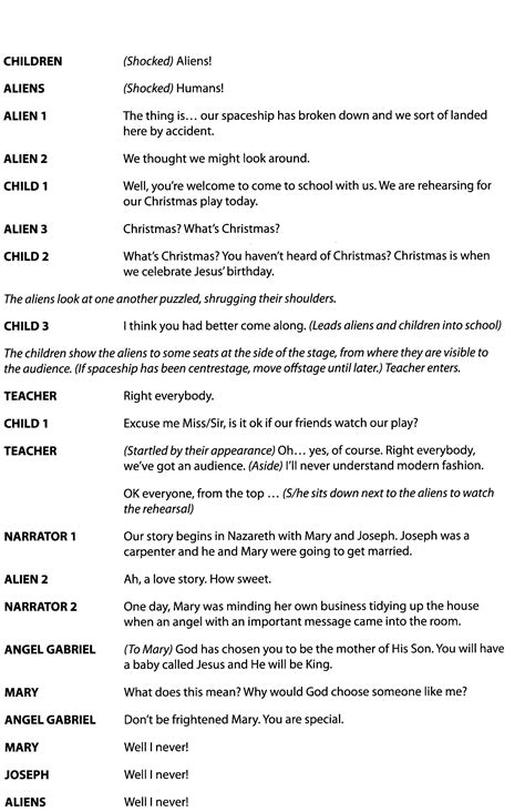 Printable Play Script Template