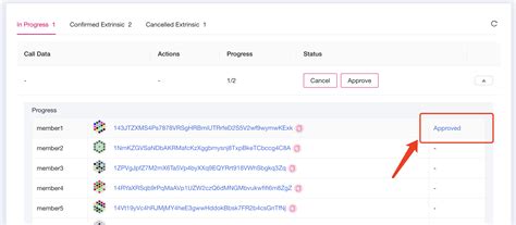 For In Progress Multi Signature Transactions List Please Show The