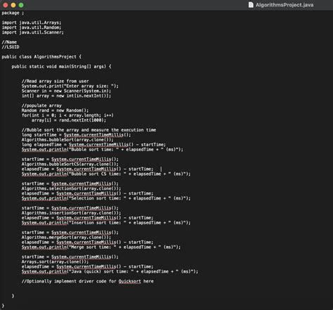 Solved Nstructions 1 Create A Java Project Called