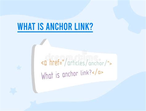 What Is Anchor Link Concept Illustration Visible Clickable Text Link To Another Website