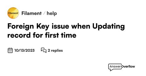 Foreign Key Issue When Updating Record For First Time Filament