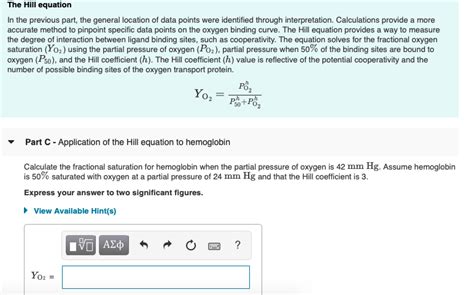 Solved Calculate The Fractional Saturation For Hemoglobin