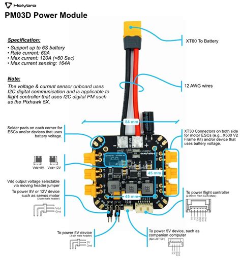 Holybro Pm03d Power Module Px4 User Guide